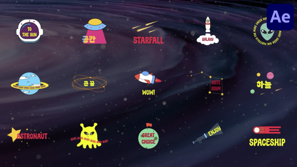 Space Titles | After Effects, After Effects Project Files | VideoHive